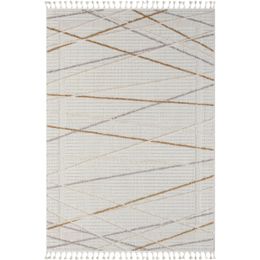 Teppich, B:160cm H:10mm L:230cm, beige, MyFlair M&Ouml;BEL & ACCESSOIRES, Polyester, Wohnzimmer, Teppiche, "Luana 1, LAGERR&Auml;UMUNG", Kurzflor, Sisal Optik,