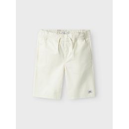 name it Jungen Shorts "NKMRYAN JOG L TWILL SHORTS 7001-TF NOOS"cloud dancer (blank), Gr. 122, unifarben, Web, Obermaterial: 100% Baumwolle, Hosen