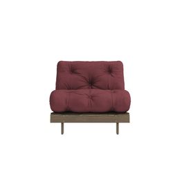 Daybett Karup Design, B:90cm H:85cm, rot, Bezug: 80% Baumwolle, 20% Polyester, Daybetten, "Daybett Roots Schlafsofa – Gästebett & Sofa aus