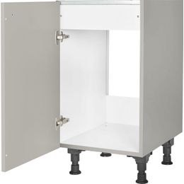 Sp&uuml;lenschrank Nobilia, B:45cm H:87cm T:58,3cm, grau, K&uuml;che, Schr&auml;nke, ""Cascada", Ausrichtung w&auml;hlbar, vormontiert, in den Breiten", 45 und 60 cm,