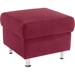 Sit & More Hocker SIT & MORE, B:58cm H:45cm T:58cm, rot, Luxus-Microfaser (90% Polyester, 10% Polyamid);Flachgewebe (100% Polyester);Luxus-Microfaser ALTARA