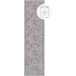 Teppich FLAIR RUGS, B:60cm H:4mm L:230cm, rosa, Kunstfaser, Wohnzimmer, Teppiche, "Otis", Waschbarer Traditioneller Teppich