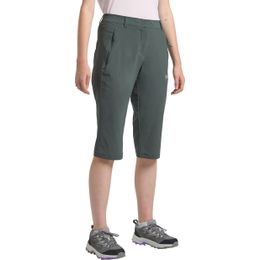 Jack Wolfskin Damen 3/4-Hose "HIKEOUT", grün, Gr. 36, Obermaterial: 94% Polyamid, 6% Elasthan, Hosen, Atmungsaktiv, schnell trocknend, wasserabweisend