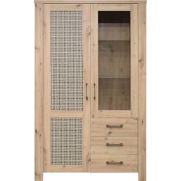 M&auml;usbacher Vitrine M&Auml;USBACHER, B:114cm H:188cm T:42cm, braun, Holzwerkstoff, Wohnzimmer, Schr&auml;nke