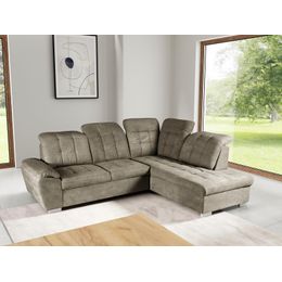 Ecksofa WERK2, B:263cm H:105cm T:212cm, beige, 95% Polyester, 5% Nylon, Wohnzimmer, Sofas, "Brindisi, Multifunktion, bequem & komfortabel, Breite