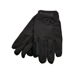 Urban Classics Damen Baumwollhandschuhe "Urban Classics Unisex Logo Cuff Performance Gloves"schwarz, Gr. S, 100% Polyester, Handschuhe