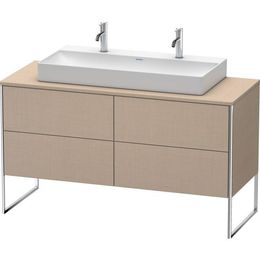Duravit XSquare Waschtisch-Unterschrank XS4925M7575 140x53,8x54,8cm, 4 Schubk&auml;sten, Leinen