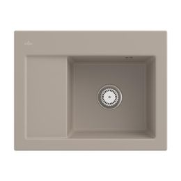 Villeroy & Boch Villeroy und Boch Subway 45 Compact Einbausp&uuml;le 331300AM Einbausp&uuml;le rechts, 650 x 510 mm, almond CeramicPlus