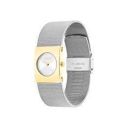 Calvin Klein Damen Quarzuhr "CK PULSE 21 mm"silberfarben, wei&szlig;, Armbanduhren, Armbanduhr, Damenuhr, Edelstahlarmband, analog