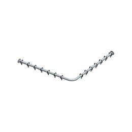 KEUCO Brausevorhangstangen Set Plan 14939171200 Eck Dusche 120x120cm, Aluminium silber eloxiert