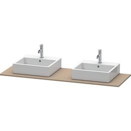 Duravit XSquare Konsole XS063HB7575 160x55cm, mit zwei Ausschnitten, Leinen