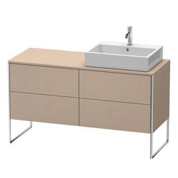 Duravit XSquare Waschtisch-Unterschrank XS4923R7575 140x53,8x54,8cm, 4 Ausz&uuml;ge, rechts, Leinen