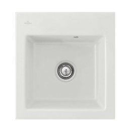Villeroy & Boch Villeroy und Boch Subway 45 XS Einbausp&uuml;le 678101SM mit Ablaufgarnitur, 475 x 510 mm, Handbet&auml;tigung, steam CeramicPlus