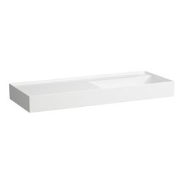 Laufen Kartell Waschtisch H8133330001121 120x46cm, Ablage links, ohne &Uuml;berlauf, ohne Hahnloch, wei&szlig;