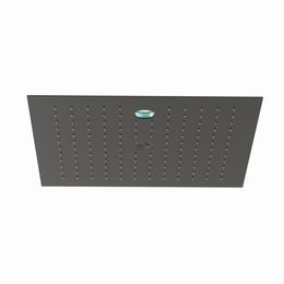 Kludi ASANA Kopfbrause 44x44,CleanJet 6944039-00 44x44 cm, CleanJet SummerRain/Ambience Light mattschwarz
