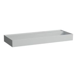 Laufen Kartell Waschtisch H8133337591121 120x46cm, Ablage links, ohne &Uuml;berlauf, ohne Hahnloch, grau matt