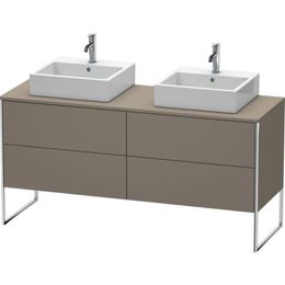 Duravit XSquare Waschtisch-Unterschrank XS4927B9090 160x53,8x54,8cm, 4 Ausz&uuml;ge, beidseitig, Flannel Grey seidenmatt