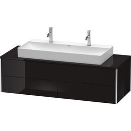 Duravit XSquare Waschtisch-Unterschrank XS4915M4040 140x40x54,8cm, 4 Schubk&auml;sten, schwarz hochglanz