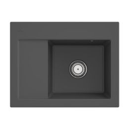 Villeroy & Boch Villeroy und Boch Subway 45 Compact Einbausp&uuml;le 331300i4 Einbausp&uuml;le rechts, 650x220x510mm, graphite CeramicPlus