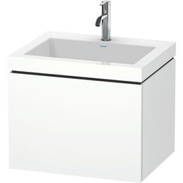 Duravit L-Cube Waschtisch-Unterschrank LC6916O1818 60 x48 cm, 1 Hahnloch, wei&szlig; matt, 1 Auszug