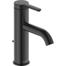 Duravit C.1 Waschtischarmatur M C11023001046 FreshStart, MinusFlow, mit Zugstange, Schwarz Matt