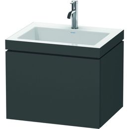 Duravit L-Cube Waschtisch-Unterschrank LC6916O4949 60 x48 cm, 1 Hahnloch, graphit matt, 1 Auszug