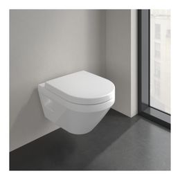 Villeroy & Boch Villeroy und Boch Architectura Wand-Tiefsp&uuml;l-WC 5684C0R1 37x53cm, rund, TwistFlush, sp&uuml;lrandlos, wandh&auml;ngend, waagerecht, wei&szlig; Alpin CeramicPlus