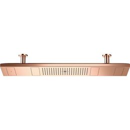 Hansgrohe Axor ShowerHeaven Kopfbrause 1200 4jet Axor 12427300 polished red gold optic, mit Lichtm. 3500 K