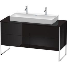 Duravit XSquare Waschtisch-Unterschrank XS4925M4040 140x53,8x54,8cm, 4 Schubk&auml;sten, schwarz hochglanz