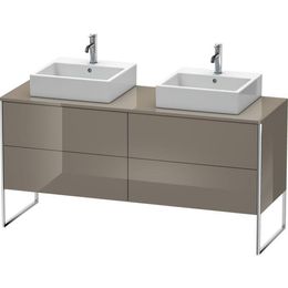 Duravit XSquare Waschtisch-Unterschrank XS4927B8989 160x53,8x54,8cm, 4 Ausz&uuml;ge, beidseitig, Flannel Grey hochglanz