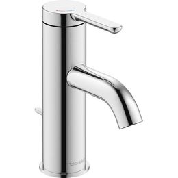 Duravit C.1 Waschtischarmatur S C11013001010 FreshStart, MinusFlow, mit Zugstange, Chrom Hochglanz