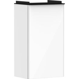 Hansgrohe Xelu Q Waschtischunterschrank 54011670 340x605x245mm, f&uuml;r Handwaschbecken, links, wei&szlig; hochglanz, mattschwarz