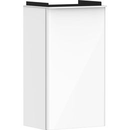 Hansgrohe Xelu Q Waschtischunterschrank 54011700 340x605x245mm, f&uuml;r Handwaschbecken, links, wei&szlig; hochglanz, mattwei&szlig;