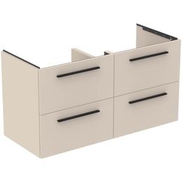 Ideal Standard i.life B M&ouml;beldoppelwaschtisch-Unterschrank T5278NF 120x50,5x63cm, 4 Ausz&uuml;ge, sandbeige matt