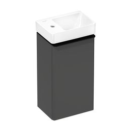 Hansgrohe Xelu Q Waschtischunterschrank 54012670 340x605x245mm, f&uuml;r Handwaschbecken, links, diamantgrau matt, mattschwarz