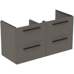 Ideal Standard i.life B M&ouml;beldoppelwaschtisch-Unterschrank T5278NG 120x50,5x63cm, 4 Ausz&uuml;ge, quarzgrau matt
