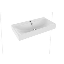 Kaldewei Silenio Wandwaschtisch 904406013001 3045, 90x46x12xcm, weiss Perl-Effekt, 1 Hahnloch