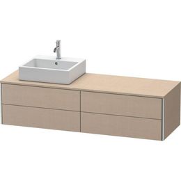 Duravit XSquare Waschtisch-Unterschrank XS4914L7575 160x40x54,8cm, 4 Schubk&auml;sten, links, Leinen