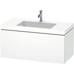 Duravit L-Cube Waschtisch-Unterschrank LC6918O1818 100 x 48 cm, 1 Hahnloch, wei&szlig; matt, 1 Auszug
