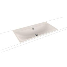 Kaldewei Silenio Einbau-Waschtisch 907806013231 &Uuml;berlauf, 1 Hahnloch, 3038, 90 x 46 cm, pergamon Perl-Effekt