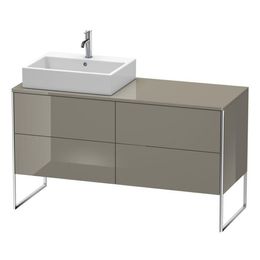 Duravit XSquare Waschtisch-Unterschrank XS4923L8989 1400x538x548mm, 4 Ausz&uuml;ge, links, Flannel Grey hochglanz