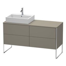 Duravit XSquare Waschtisch-Unterschrank XS4923L9090 1400x538x548mm, 4 Ausz&uuml;ge, links, Flannel Grey seidenmatt