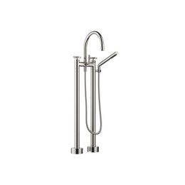 Dornbracht Tara. Wannen-Zweiloch-Armatur 25943892-08 Kreuzgriffe, freistehend, mit Garnitur, platin