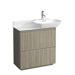 Laufen BASE f&uuml;r INO Waschtischunterschrank H4030021102621 77x77cm, 2 Schubladen, Griffleiste Aluminium eloxiert, Ulme hell
