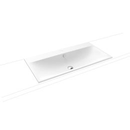 Kaldewei Silenio Einbau-Waschtisch 907806013711 &Uuml;berlauf, 1 Hahnloch, 3038, 90 x 46 cm, alpinweiss matt Perl-Effekt