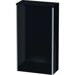Duravit XSquare Halbhochschrank XS1303L4040 50x88x23,6cm, T&uuml;r links, schwarz hochglanz