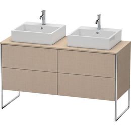 Duravit XSquare Waschtisch-Unterschrank XS4926B7575 140x53,8x54,8cm, 4 Ausz&uuml;ge, beidseitig, Leinen