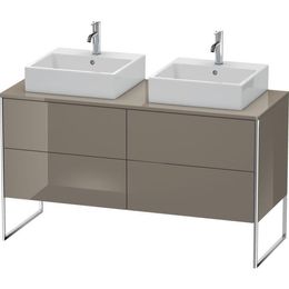 Duravit XSquare Waschtisch-Unterschrank XS4926B8989 140x53,8x54,8cm, 4 Ausz&uuml;ge, beidseitig, Flannel Grey hochglanz