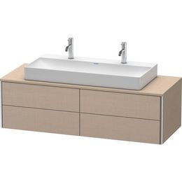 Duravit XSquare Waschtisch-Unterschrank XS4915M7575 140x40x54,8cm, 4 Schubk&auml;sten, Leinen