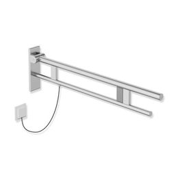 HEWI System 900 St&uuml;tzklappgriff 900.50.206XA Ausladung 900 mm, Edelstahl matt geschliffen, rechts, E-Sp&uuml;lausl&ouml;sung